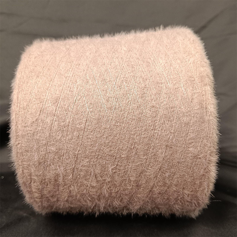 Add Unique Texture and Style with Nylon Feather Yarn in Light Khaki for ...